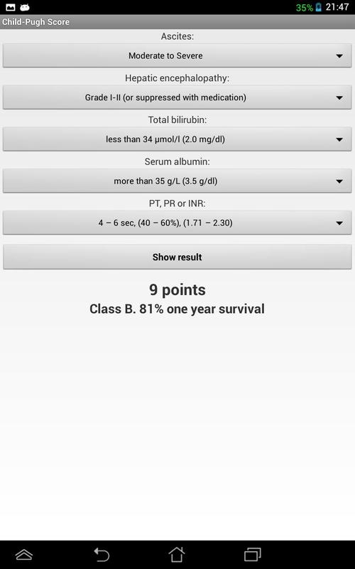 Child-Pugh Score APK Baixar - Grátis Medicina Aplicativo para Android ...