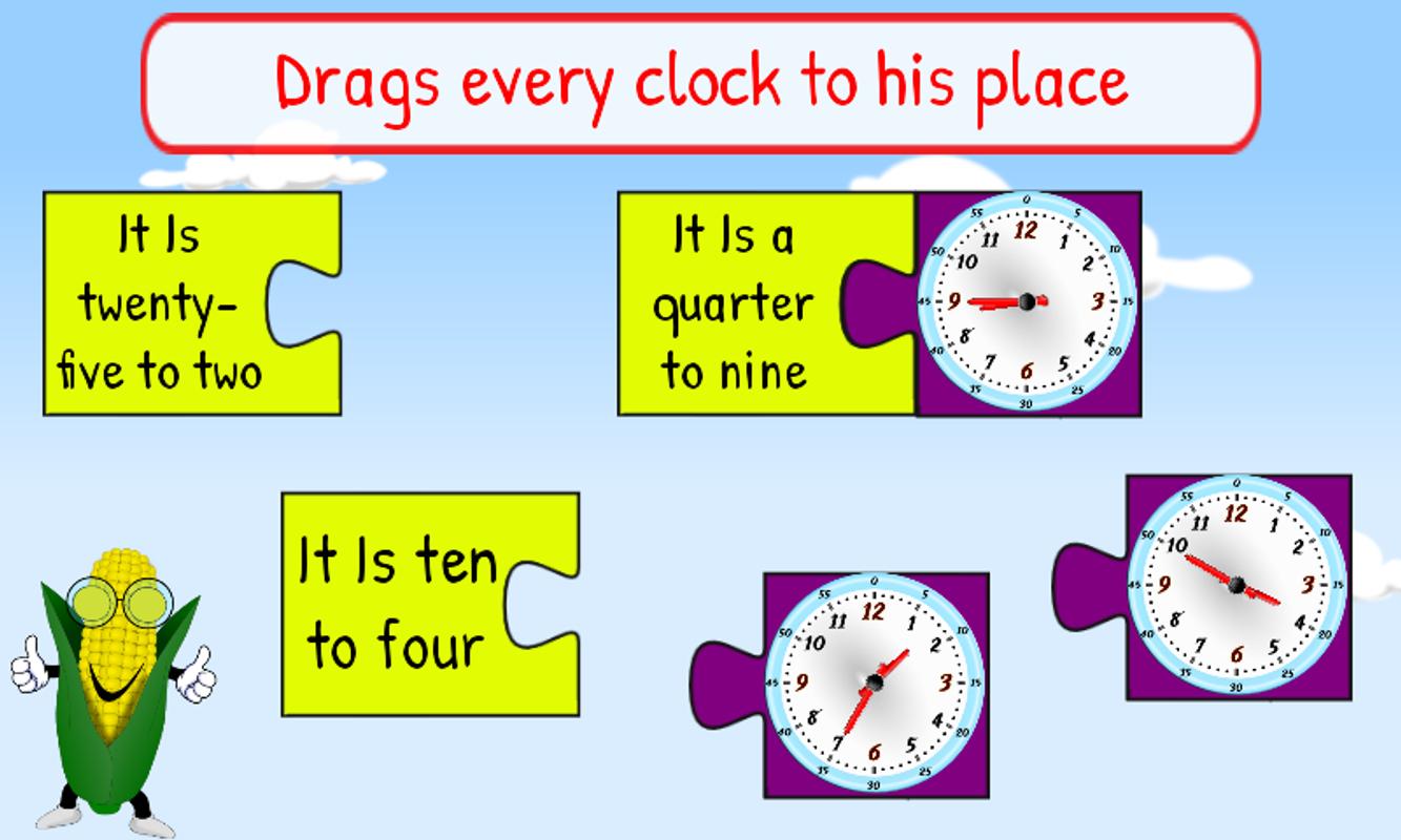 Telling Time Kids 1st Grade APK Download Free Educational GAME For 