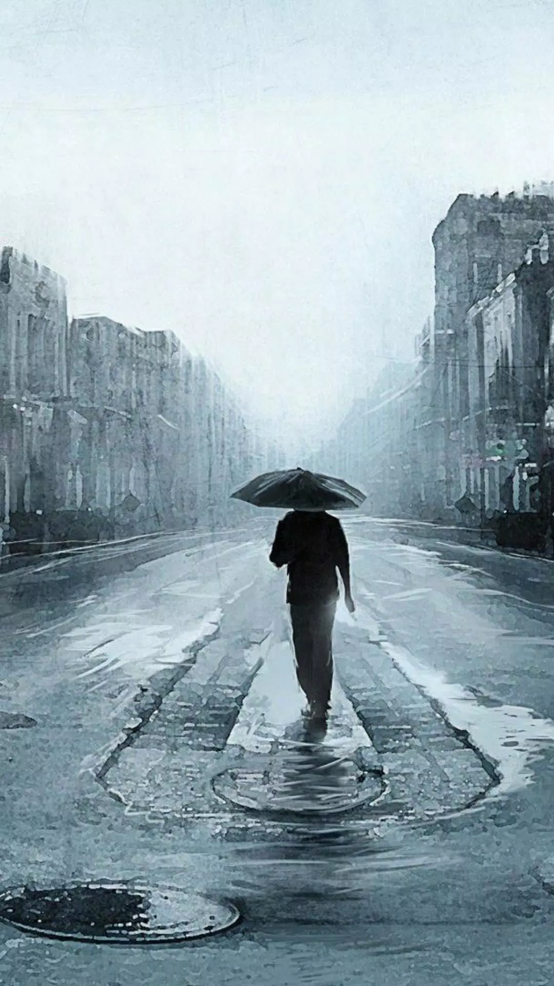 Sad Boy In Rain Wallpaper