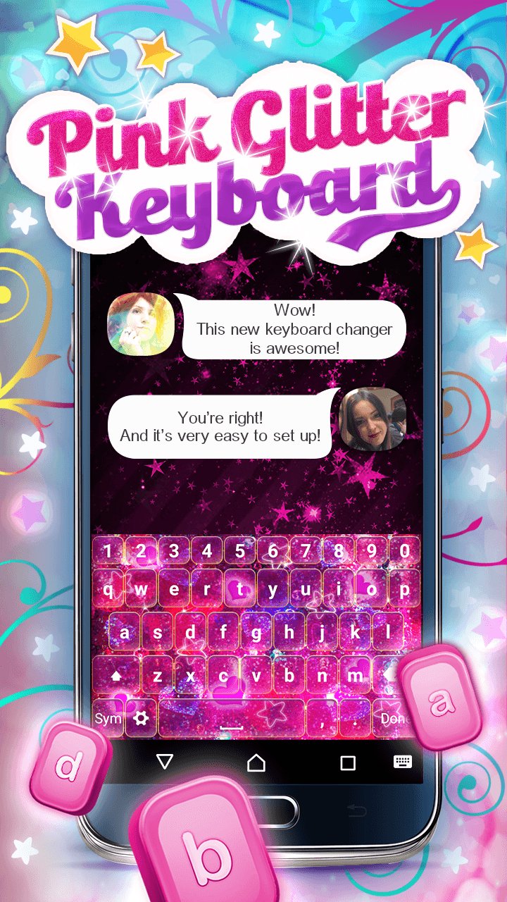💗 Pink Glitter Keyboard 💗 APK for Android Download