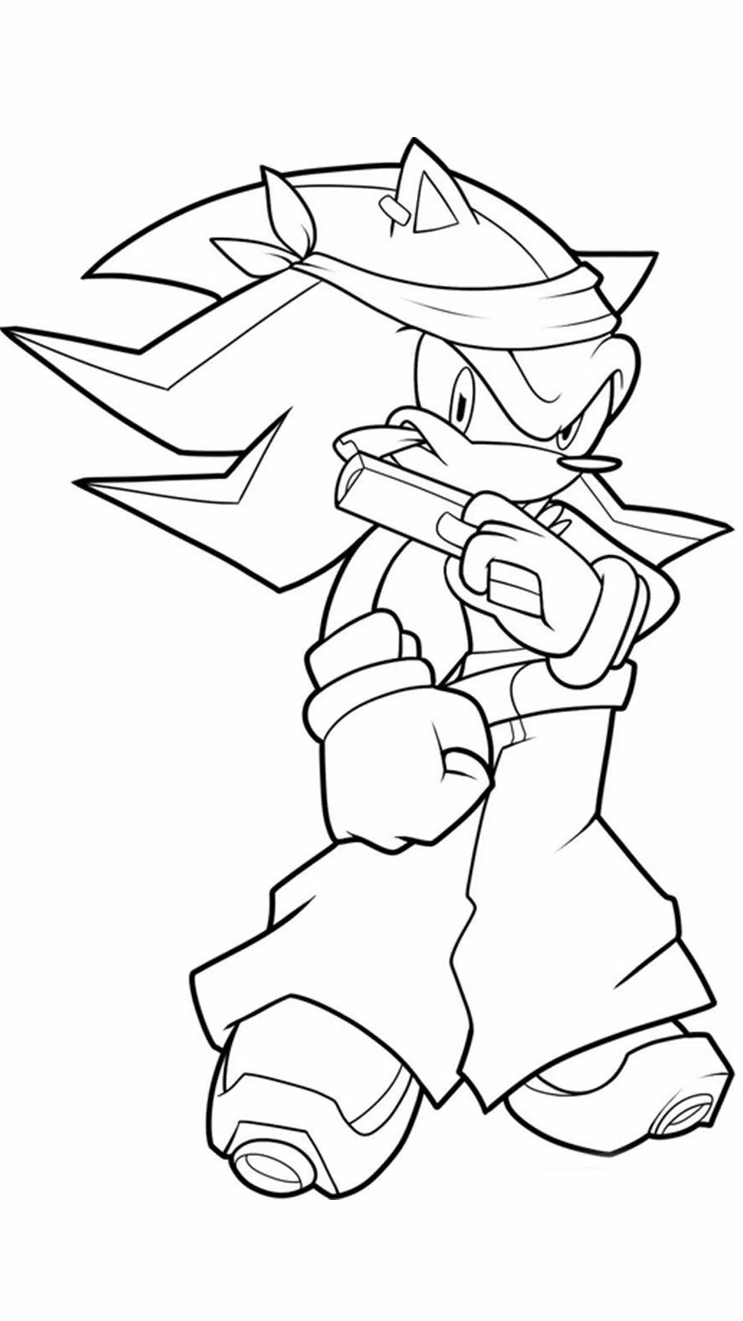 Shadow The Hedgehog Drawing Steps