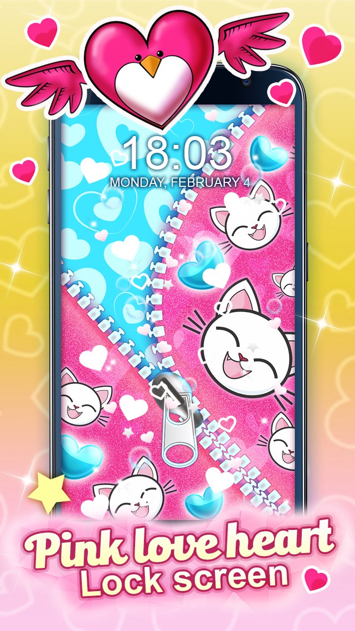 Pink Love Heart Lock Screen APK for Android Download