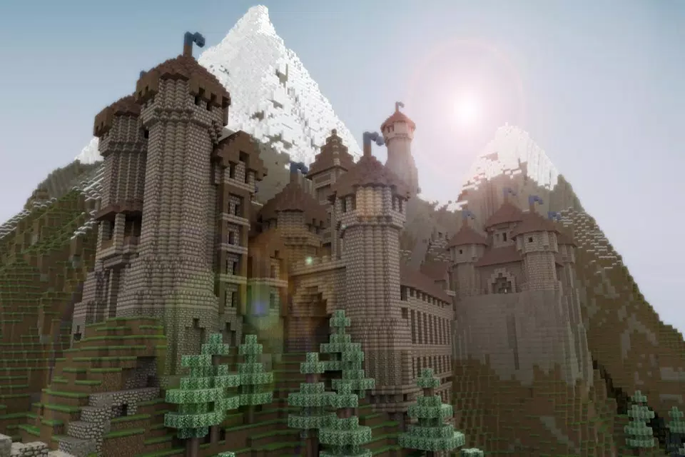 Minecraft Medieval Mountain Castle