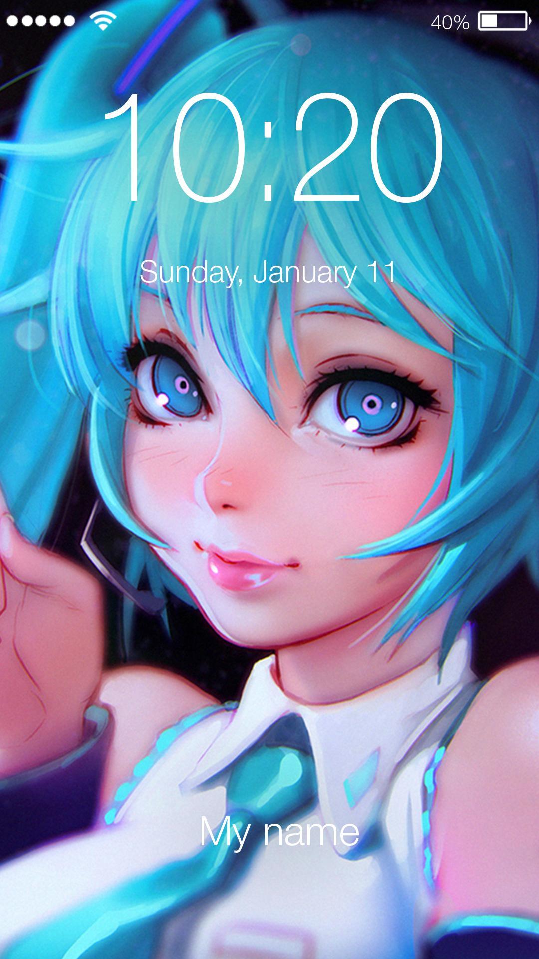Anime Girls Hatsune Miku Wallpaper Screen Lock Apk For Android Download