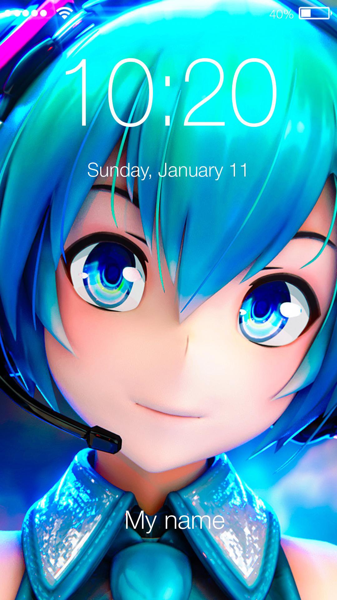 Famous Virtual Singer Hatsune Miku Screen Security APK für Android ...
