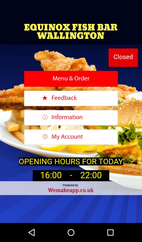 Equinox Fish Bar Wallington APK für Android herunterladen