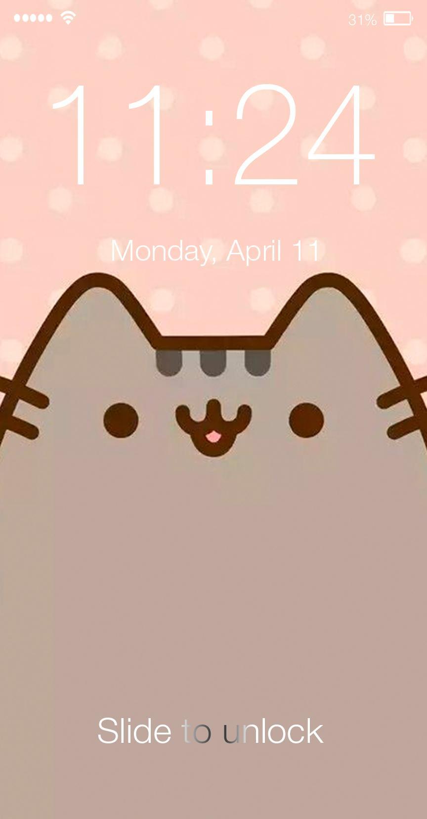 ดาวน์โหลด Pusheen Kawaii Cat Anime Wallpaper Lock Screen Apk สำหรับ Android