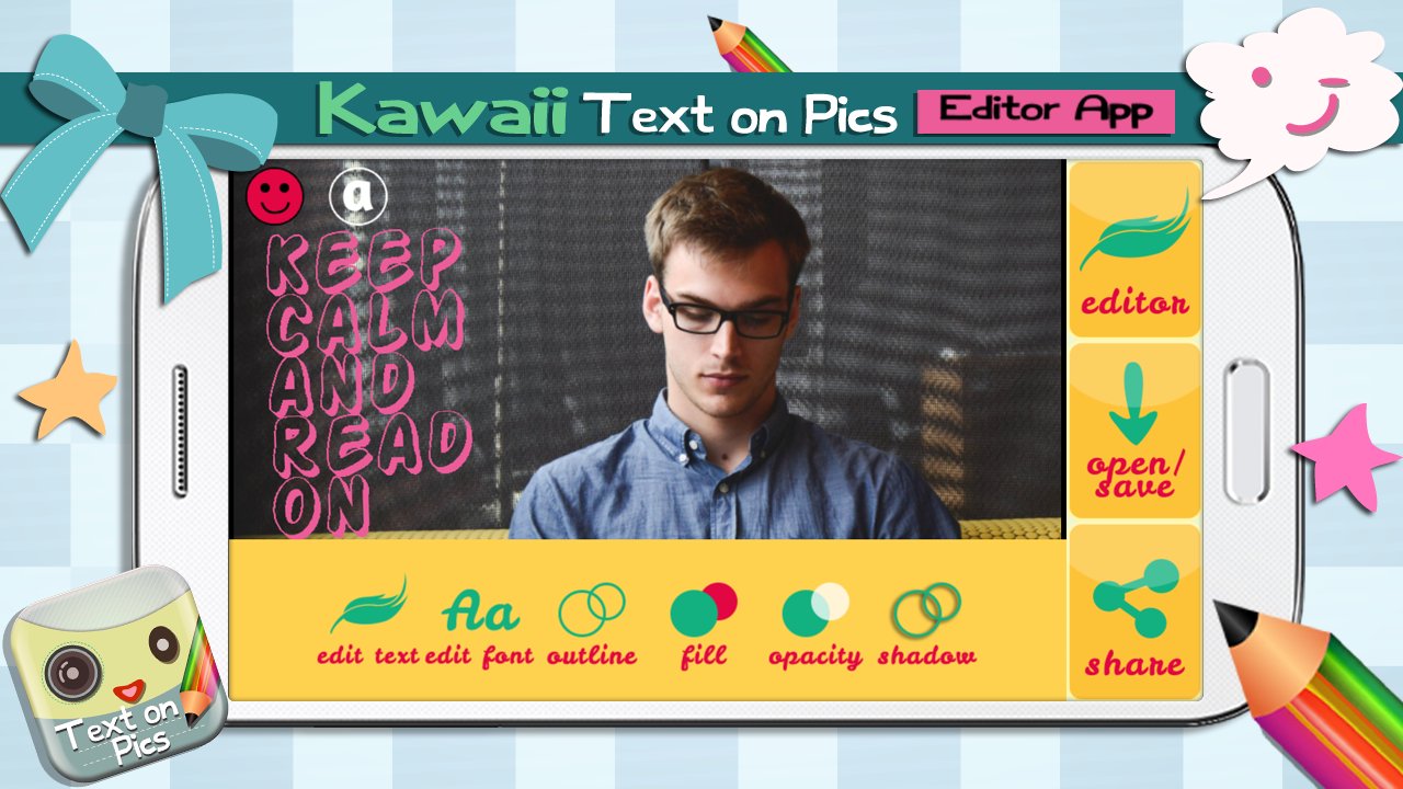 Kawaii Text on Pics Editor App安卓版应用APK下载