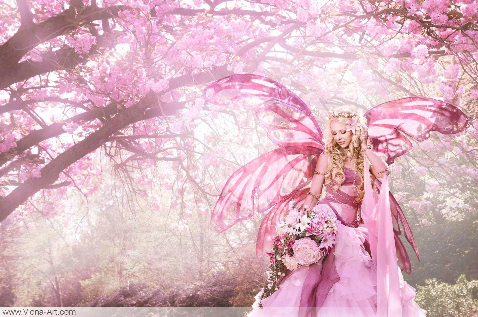 Pink Fairy Background