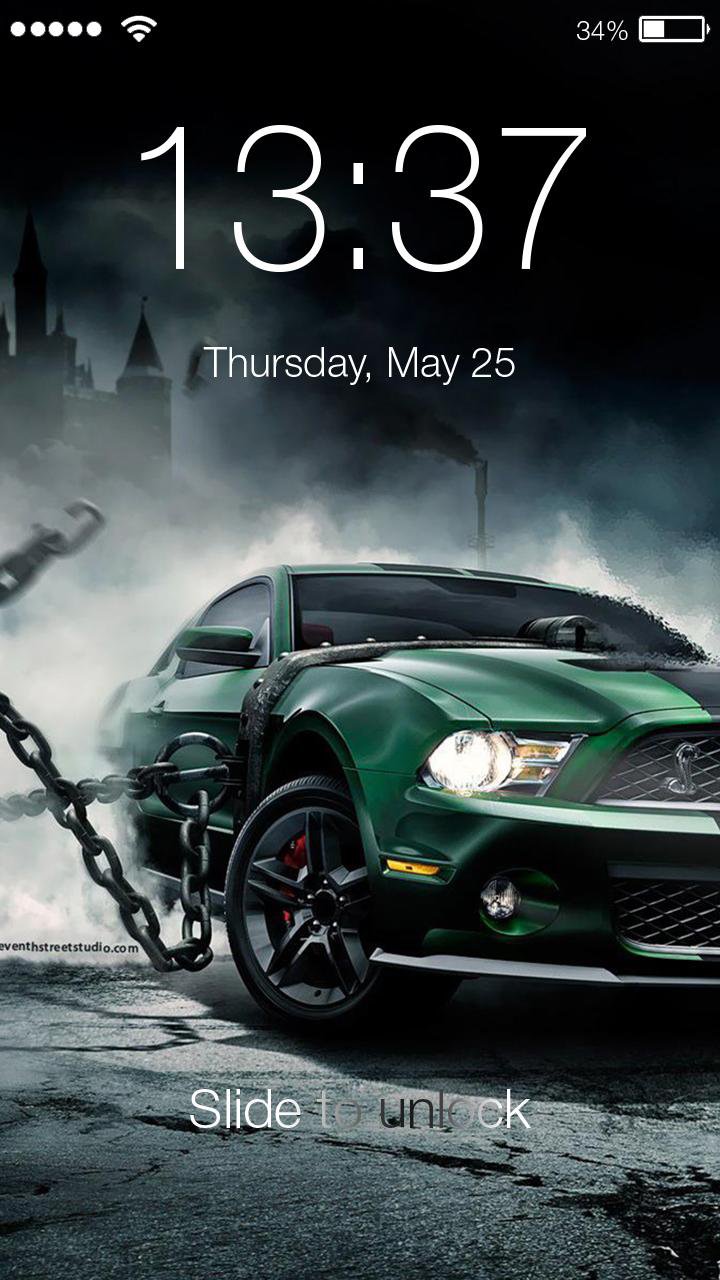 Android İndirme için Extreme Car Racing PIN Lock Screen Wallpaper APK