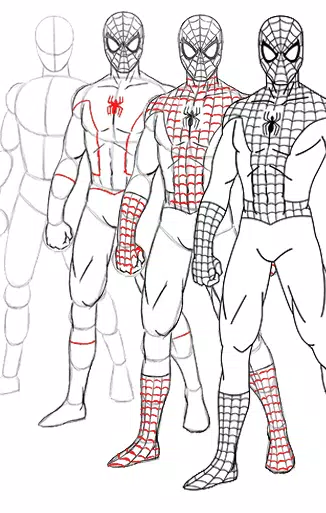 Spiderman Sketch Standing