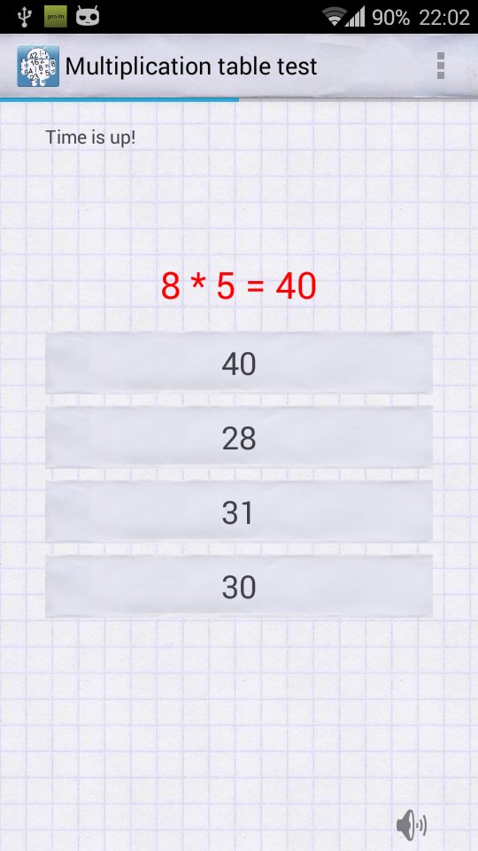 Android용 Multiplication Table Test APK 다운로드