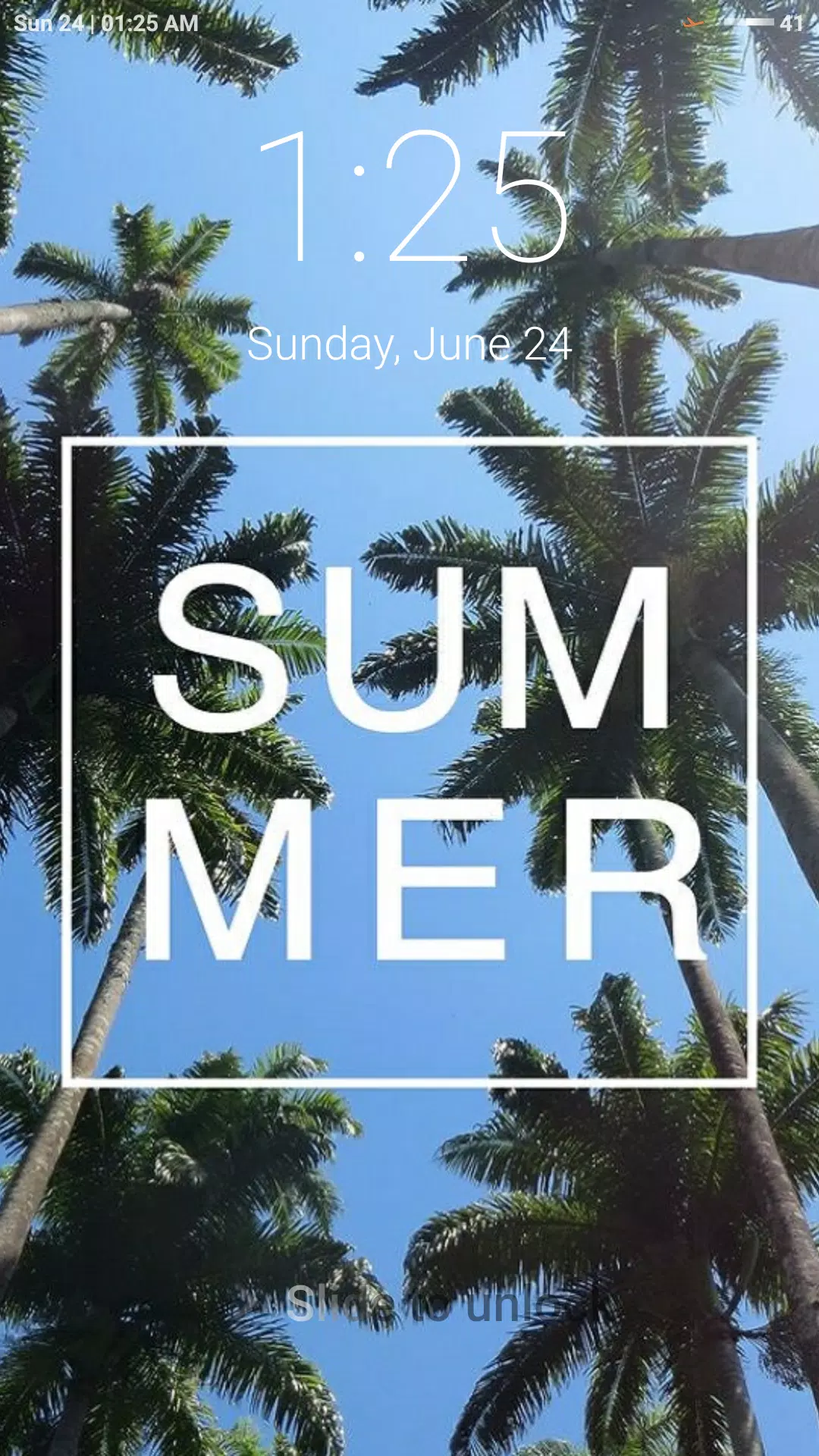 Summer Lock Screen