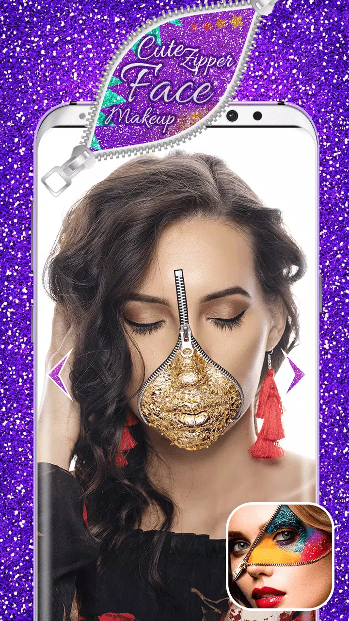 Pretty Zipper Face Makeup
