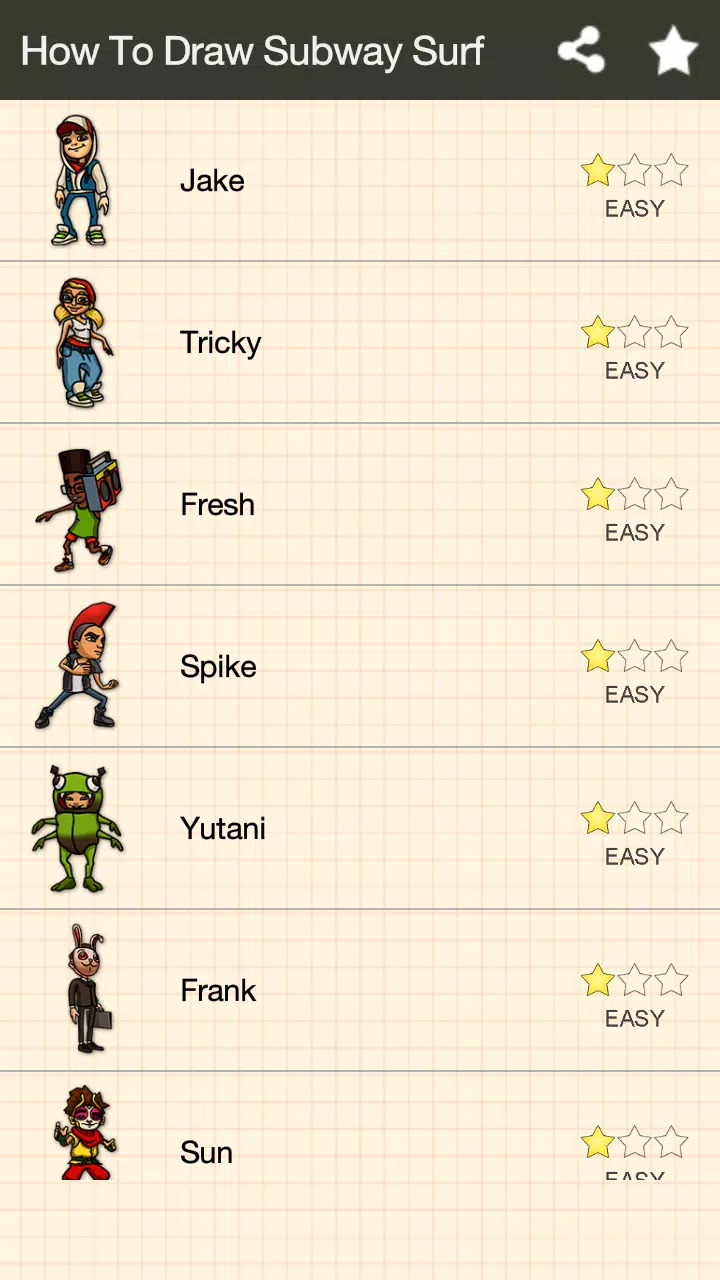 Subway Surfers Characters Drawing