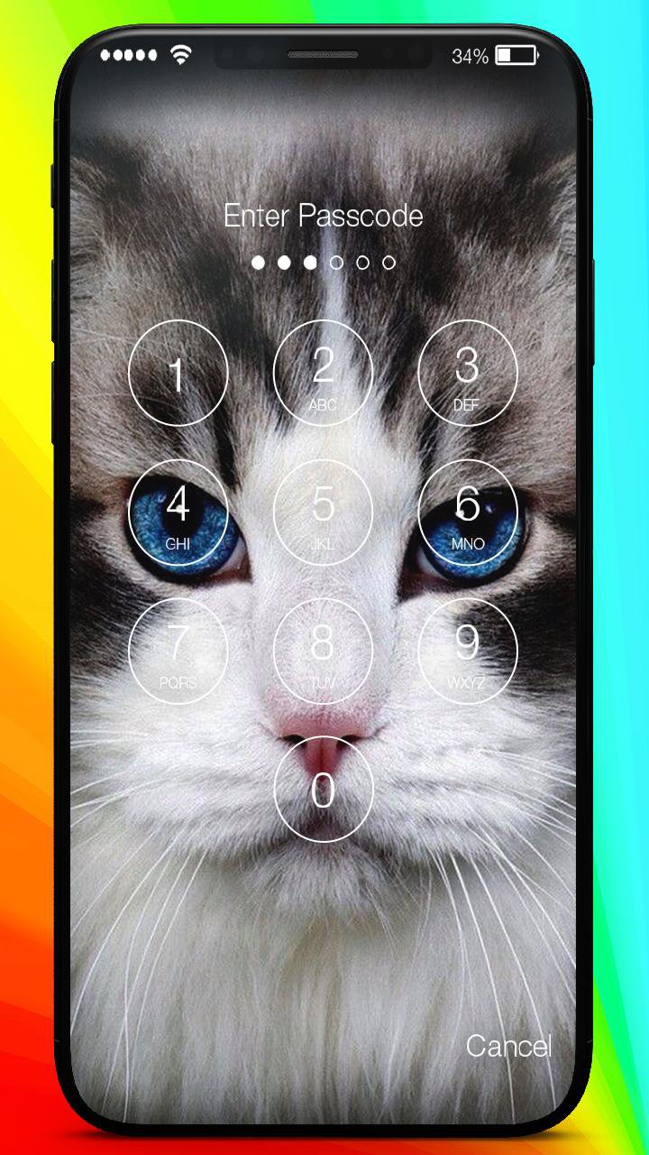 Kitty Cat Pattern Wallpaper HD Lock Screen APK برای دانلود اندروید