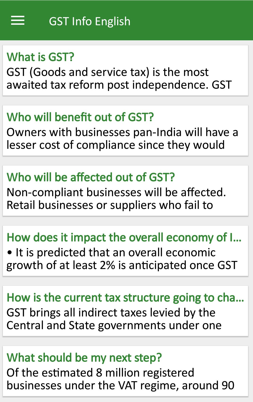 GST Question and Answer APK for Android Download