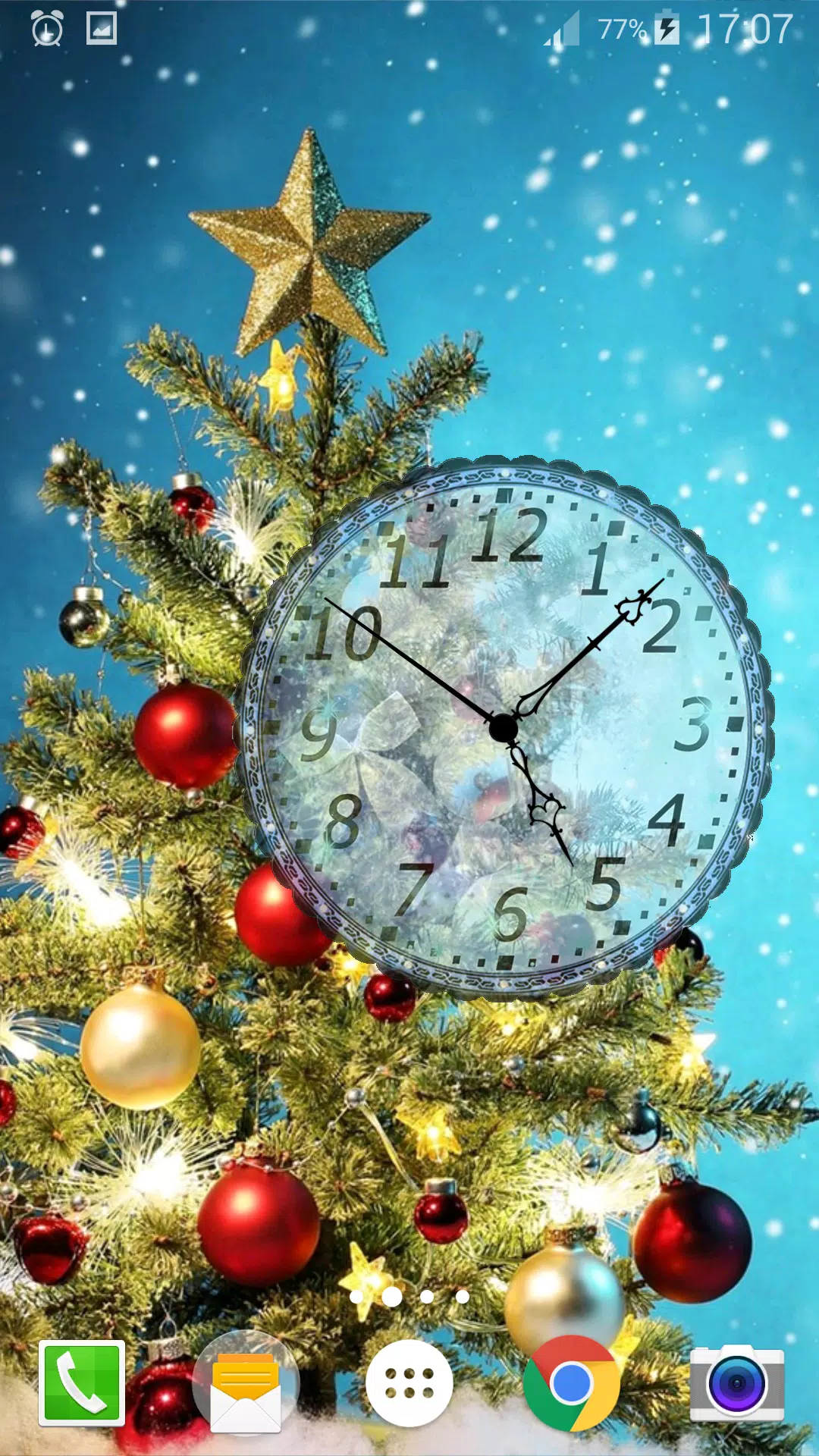 Christmas Clock Wallpaper
