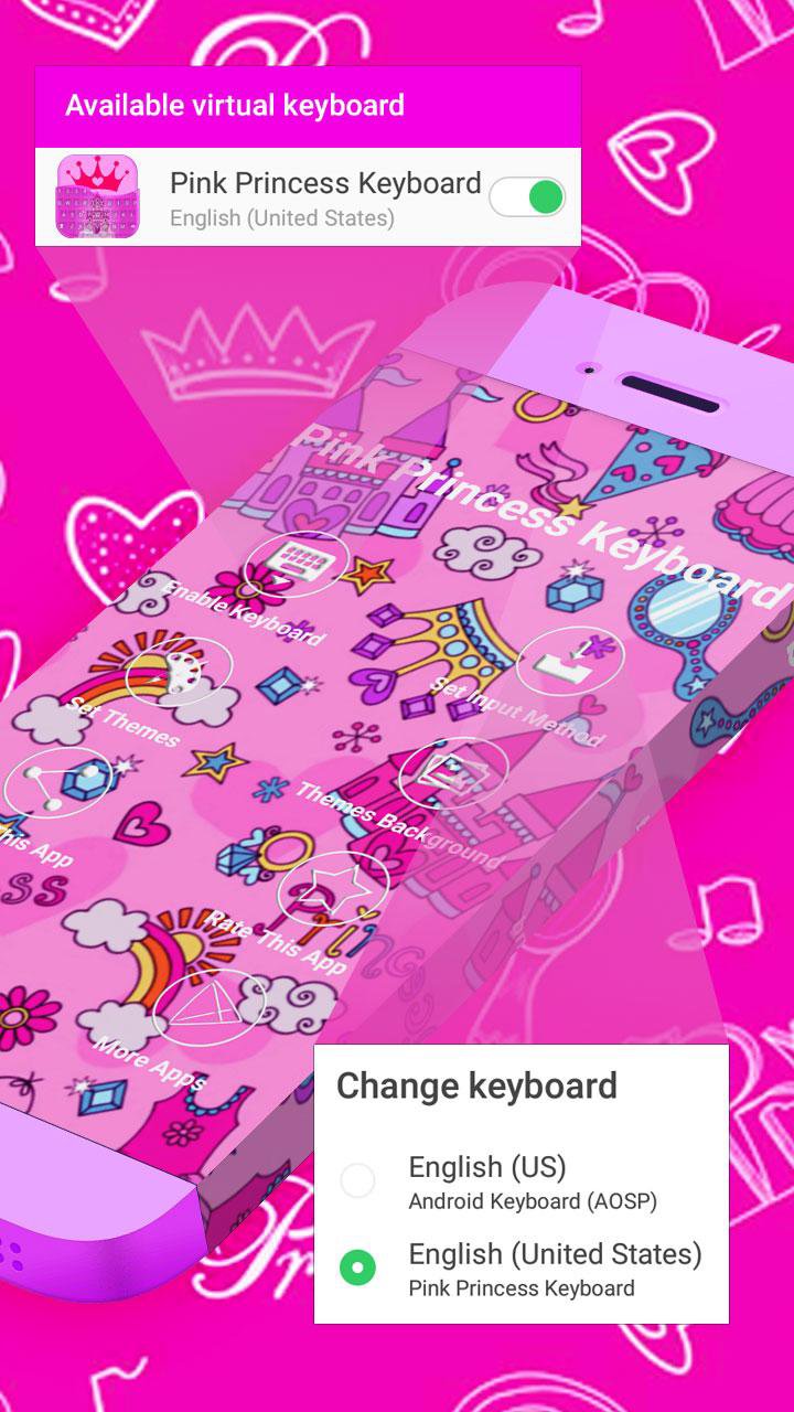 Pink Princess Keyboard APK for Android Download