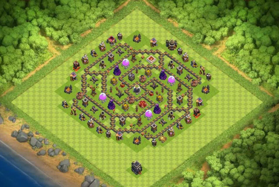 Clash Of Clans Town Hall 9 Layout