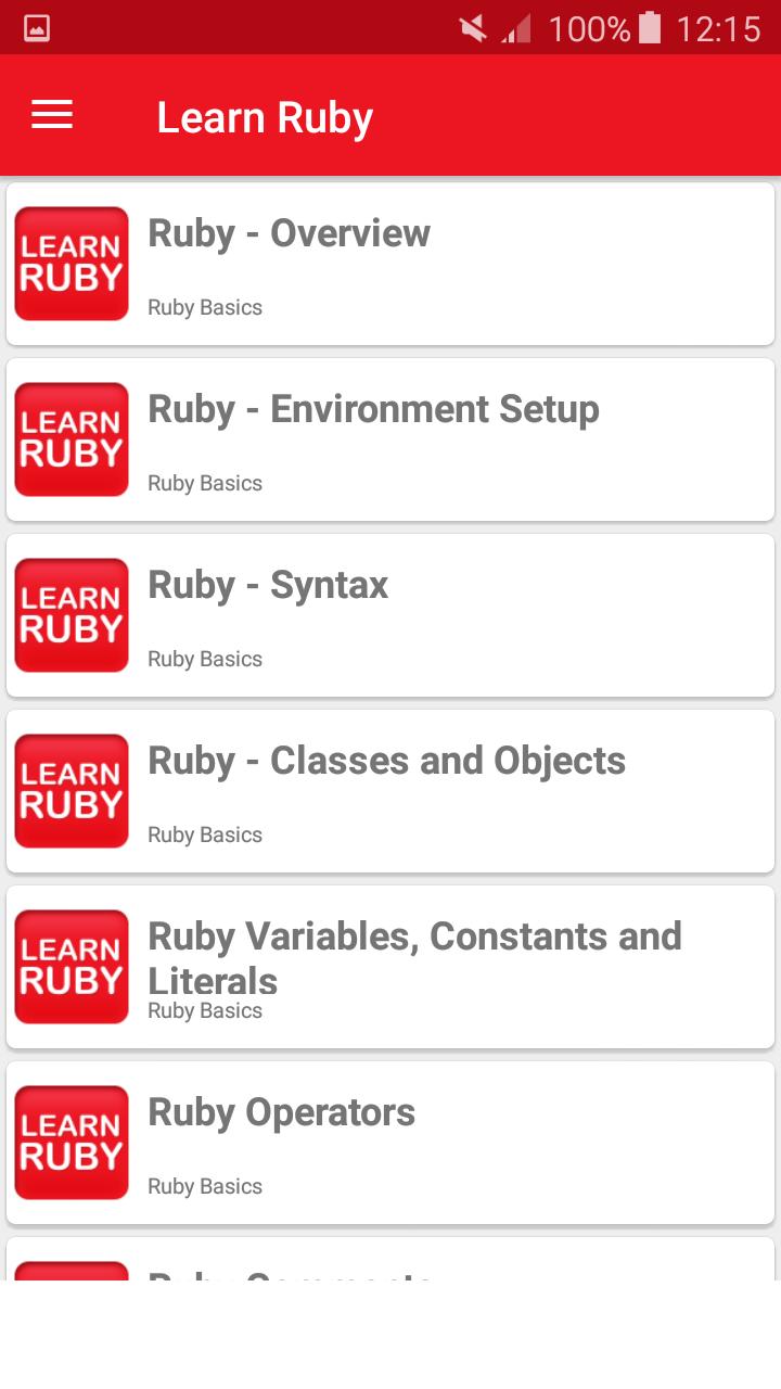 Learn Ruby APK للاندرويد تنزيل Learn Ruby APK للاندرويد تنزيل