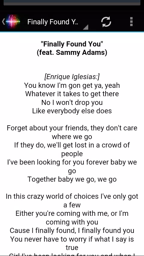 Finally Found You Enrique Iglesias Lyrics