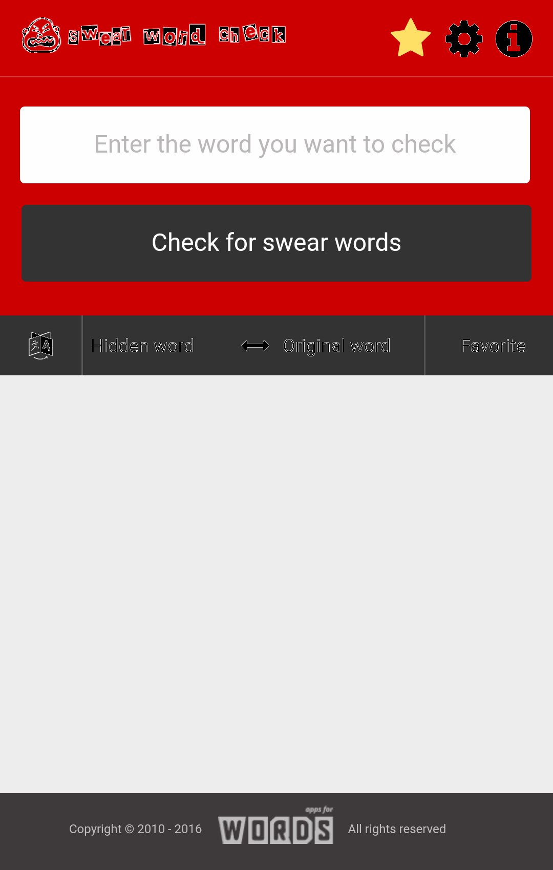 Download a! Swear Words Check latest 1.0.0 Android APK
