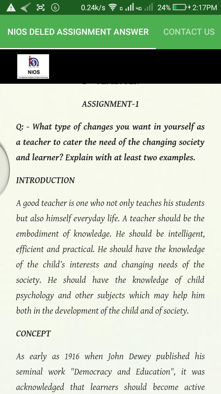 Download NIOS DELED Assignment Answer latest 3.0 Android APK Download NIOS DELED Assignment Answer latest 3.0 Android APK
