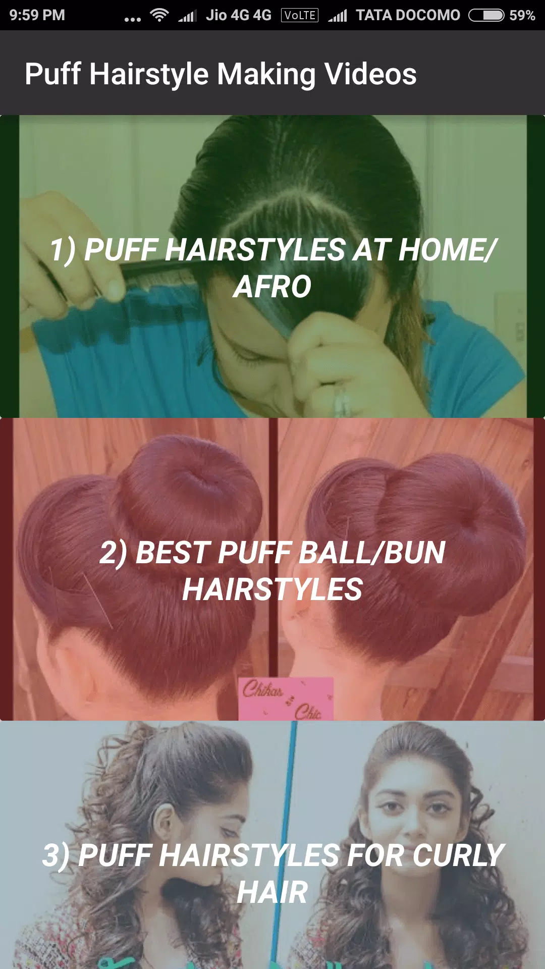 How To Make Puff Hairstyle At Home Without Hairspray Video