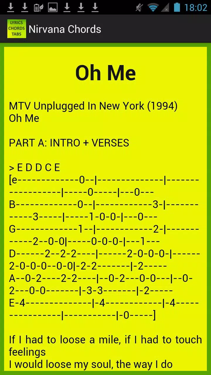 Guitar Chords Nirvana