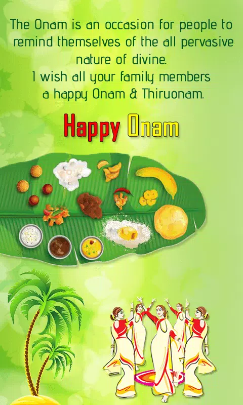 Onam Greeting Cards In English