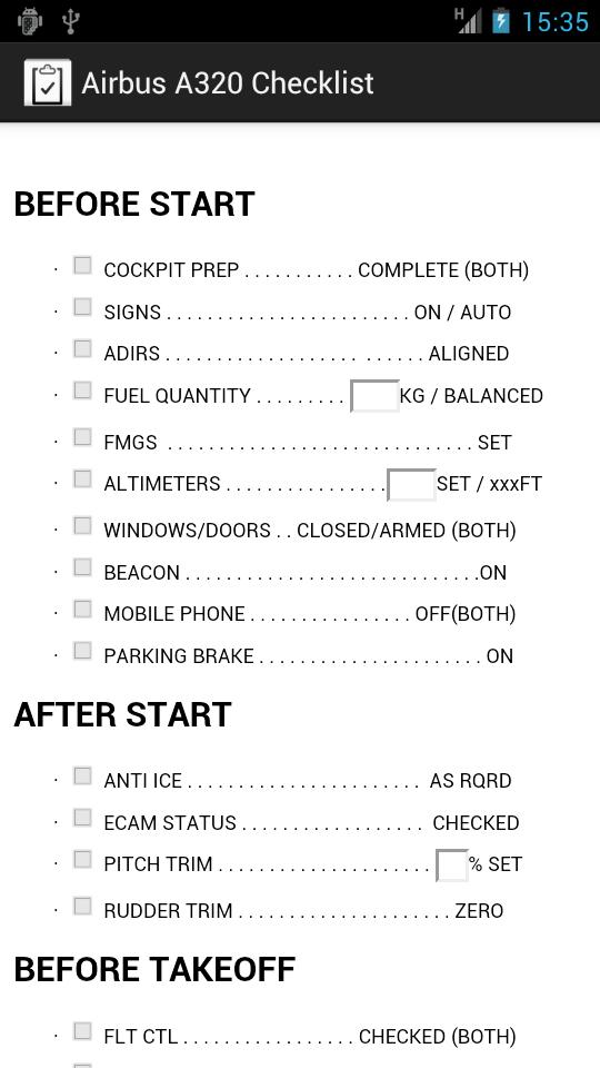 Airbus A320 Checklist APK airbus-a320-checklist-apk