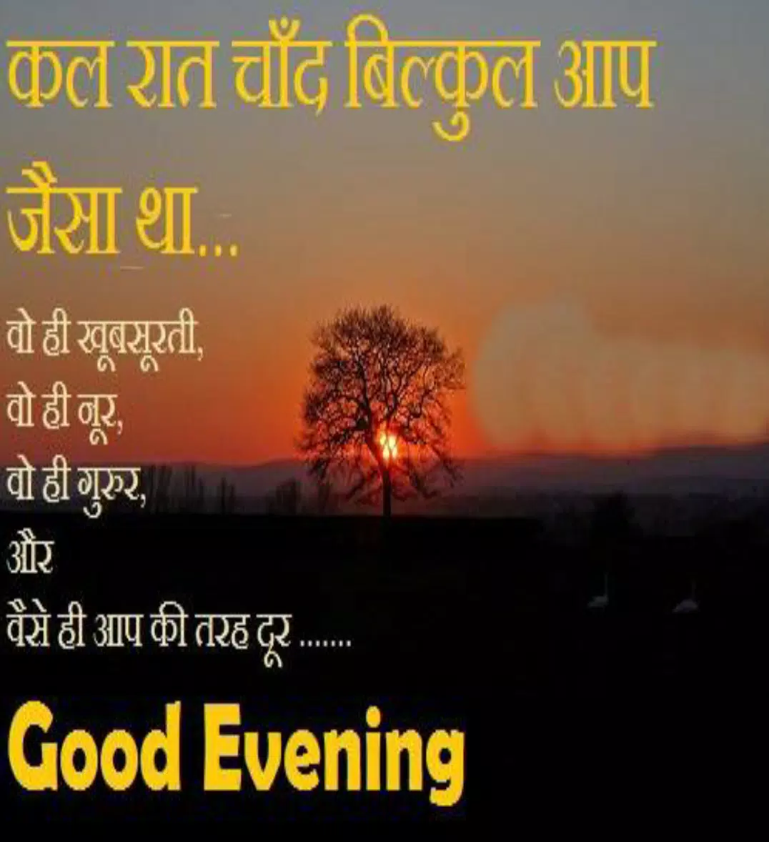 Good Evening Images With Messages In Hindi