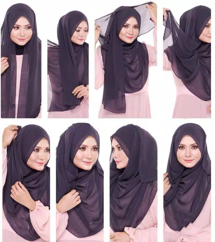Tutorial Hijab Simple Casual