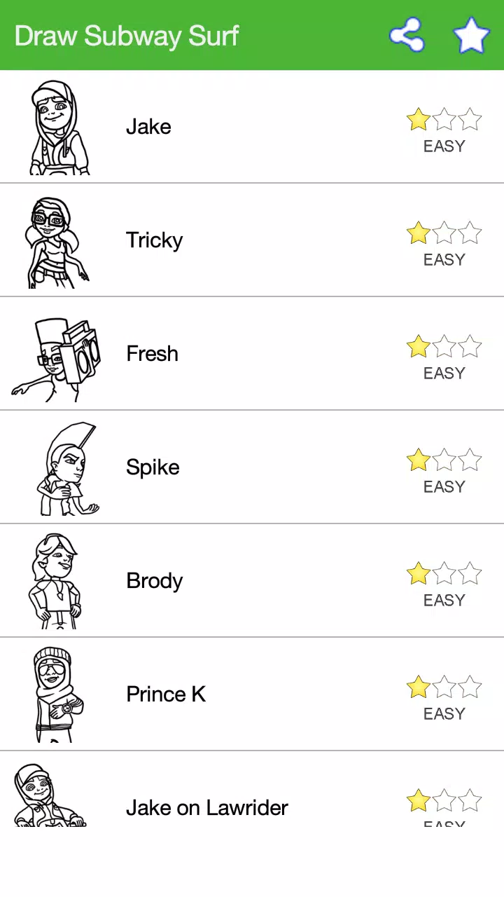 Subway Surfers Characters Drawing