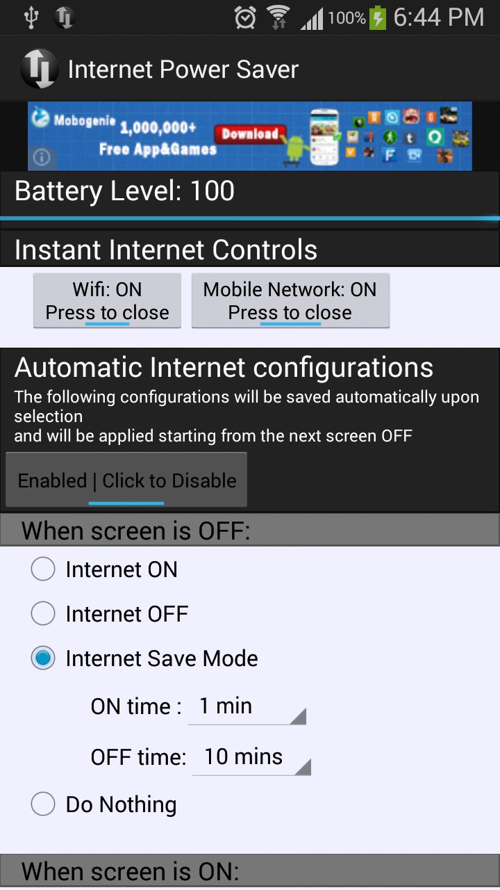 Internet Power Saver APK do pobrania na Androida