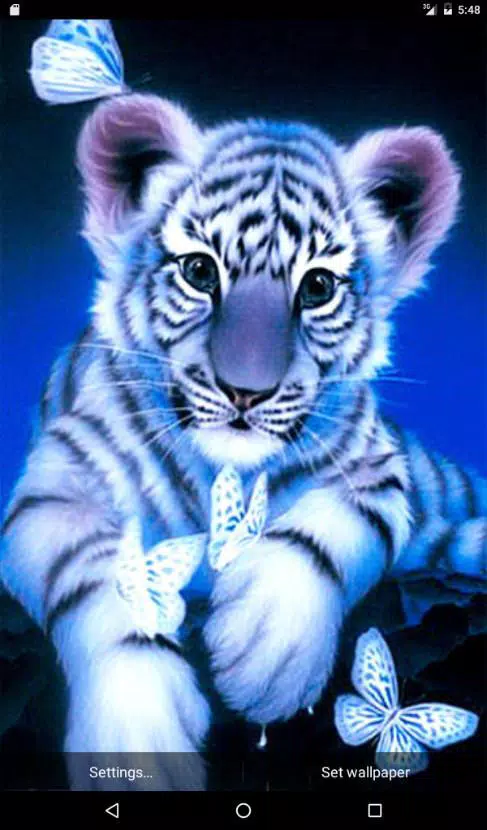 Cool Blue Tiger Wallpaper
