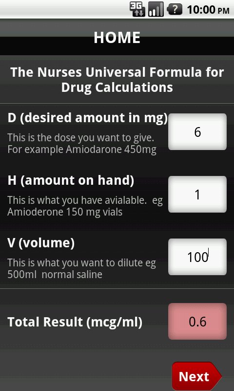 UDC (Infusion Drug Calculator) APK للاندرويد تنزيل