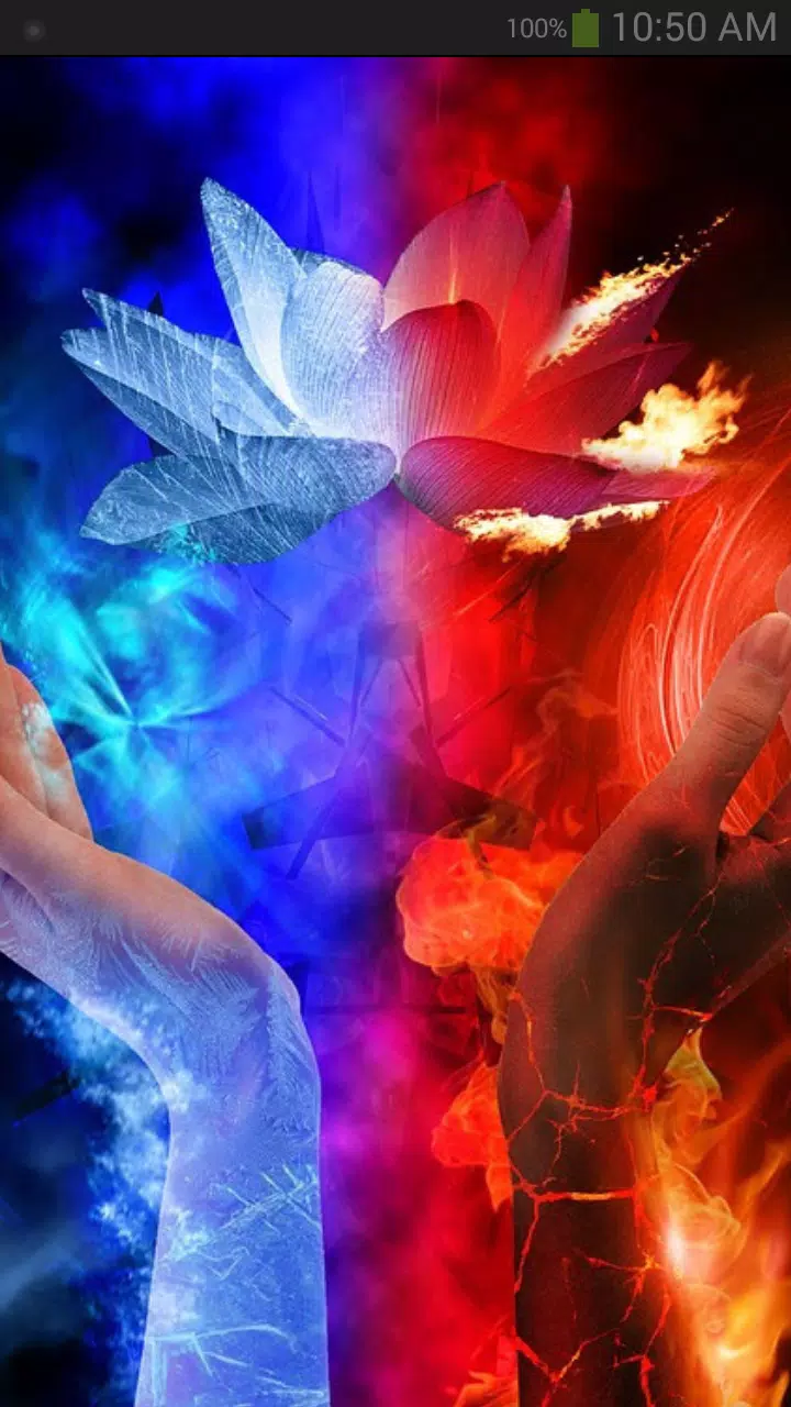Fire And Ice Hands Wallpaper