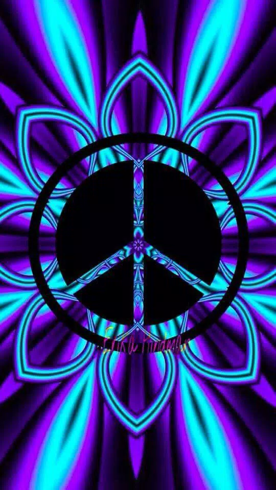 Blue Peace Sign Wallpaper