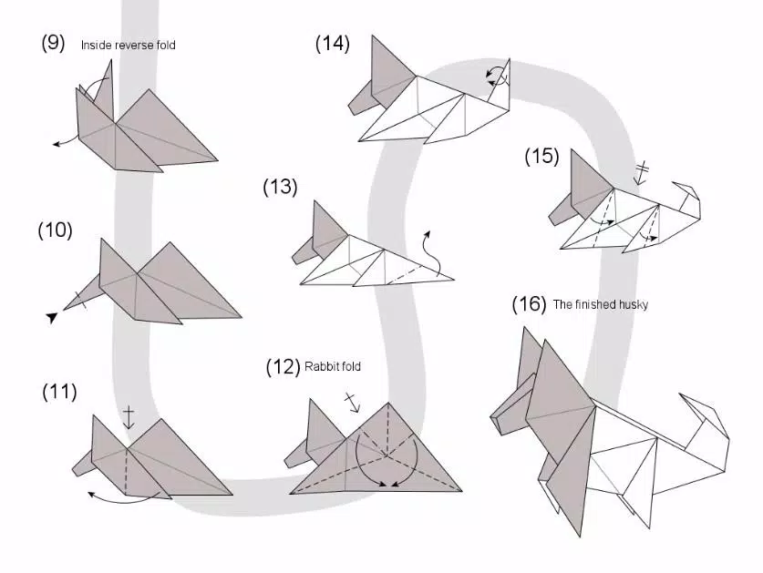Origami Wolf Instructions