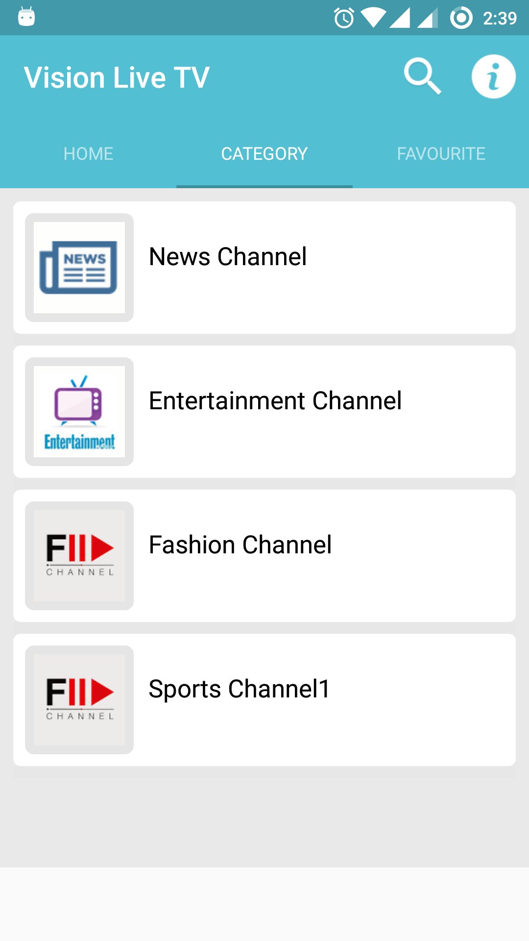 Vision Live Tv APK do pobrania na Androida