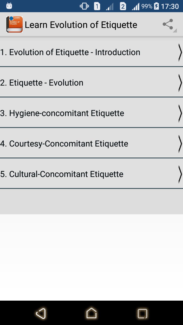 Learn Evolution of Etiquette APK for Android Download
