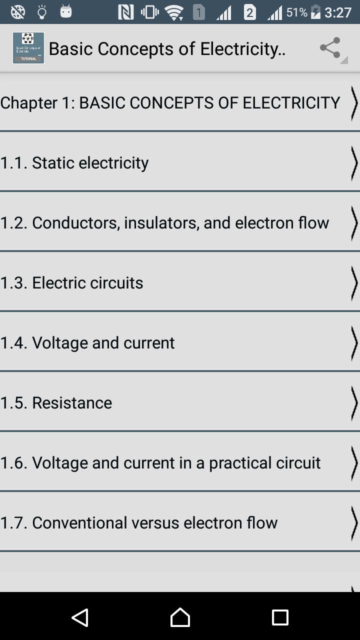 ดาวน์โหลด Learn Basic Concepts of Electricity V1 APK สำหรับ Android ดาวน์โหลด Learn Basic Concepts of Electricity V1 APK สำหรับ Android