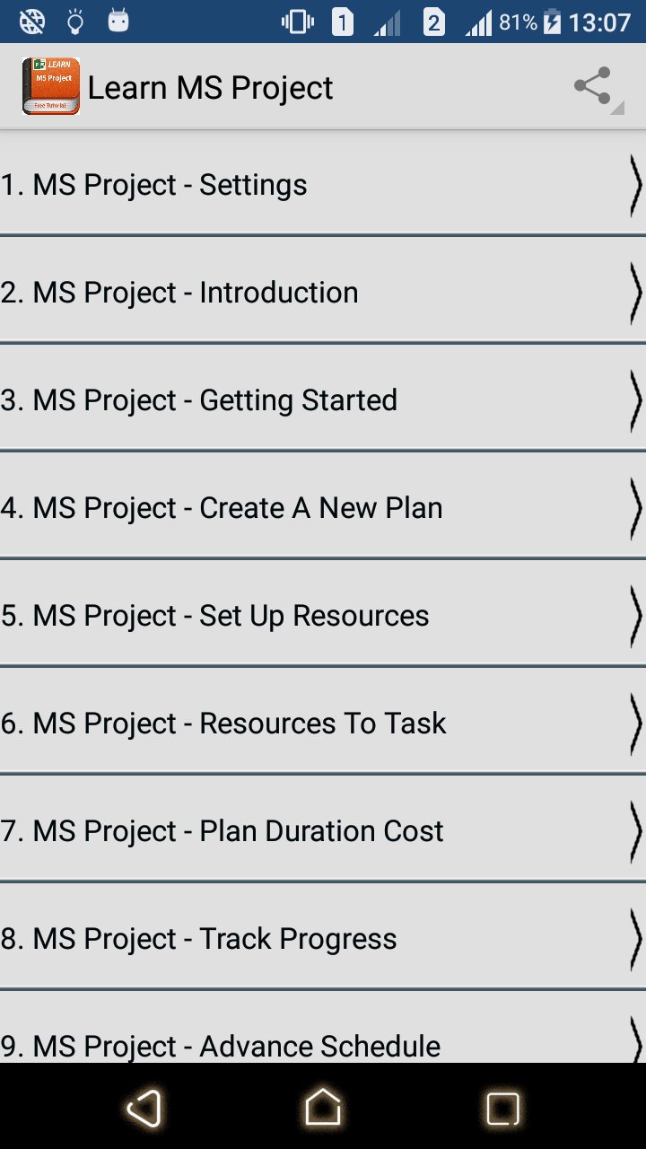 Learn MS Project APK for Android Download