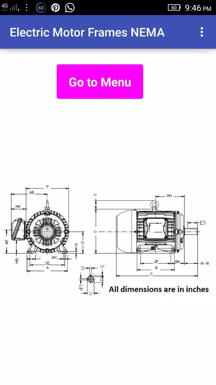 Electric Motor Frame Sizes