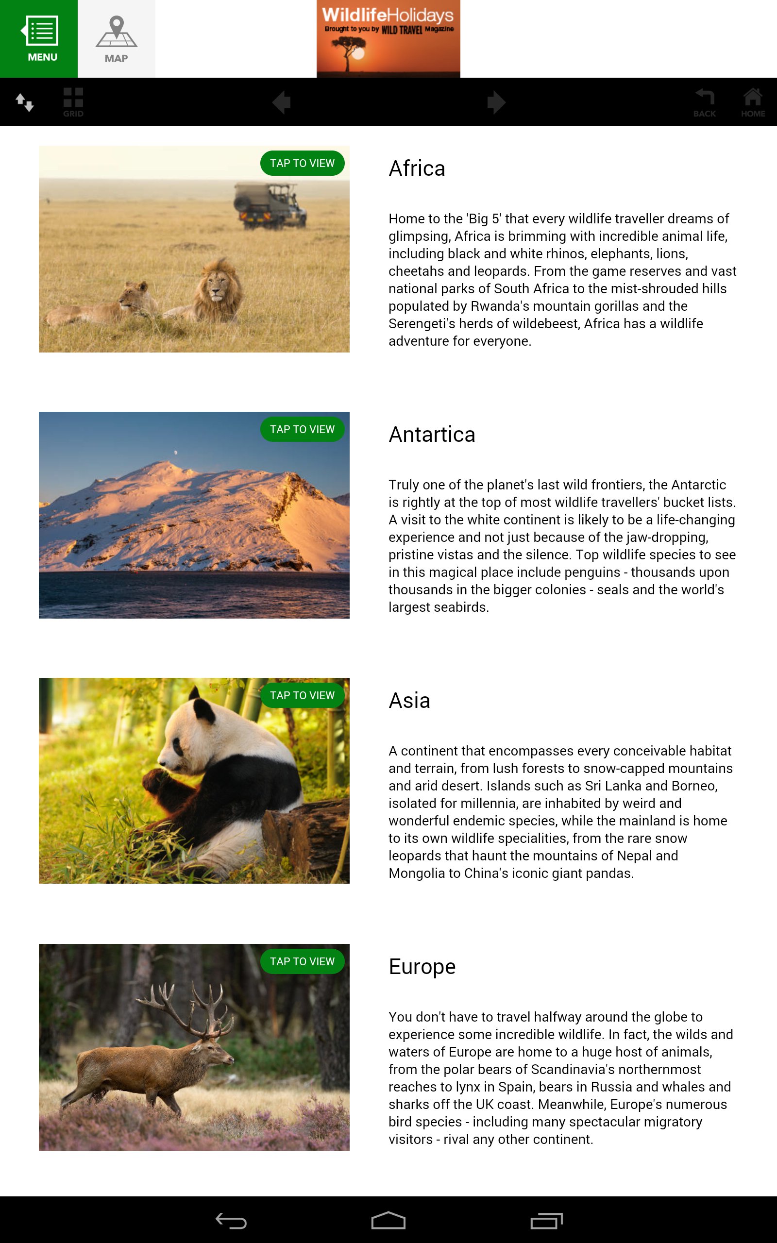 Descarga de APK de Wildlife Holidays para Android