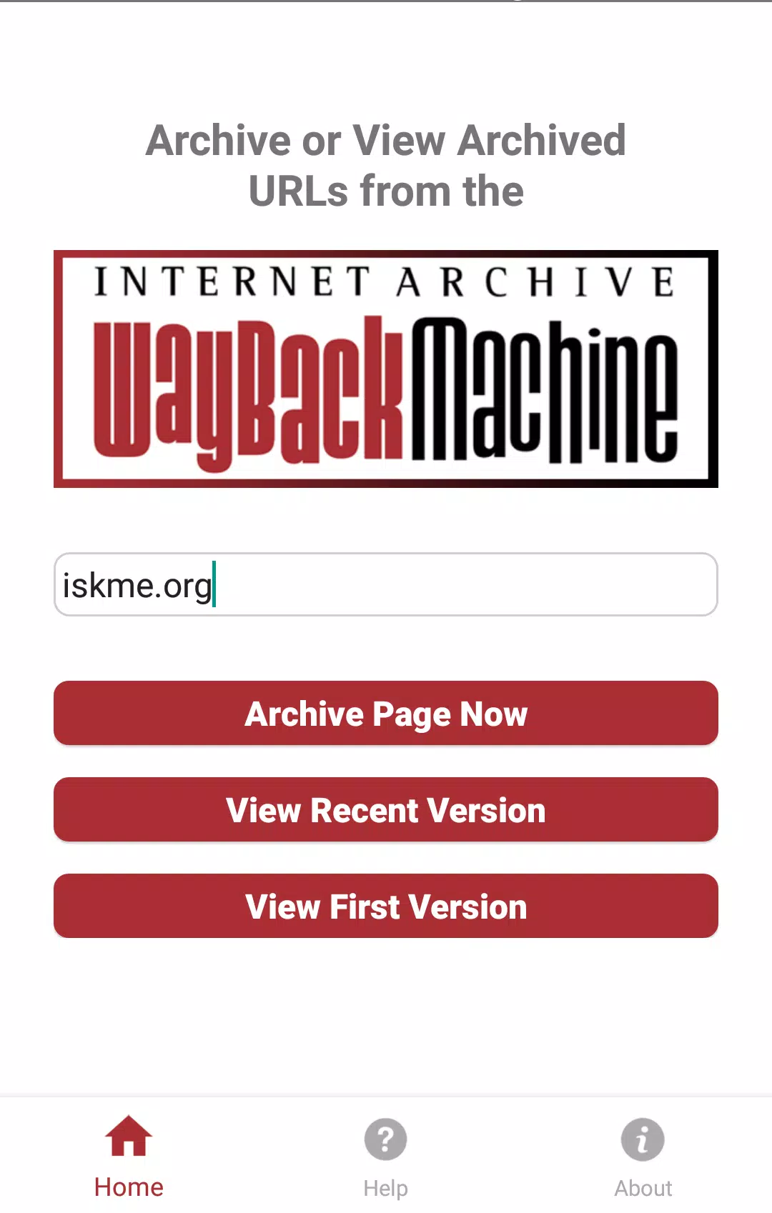 The Way Back Machine