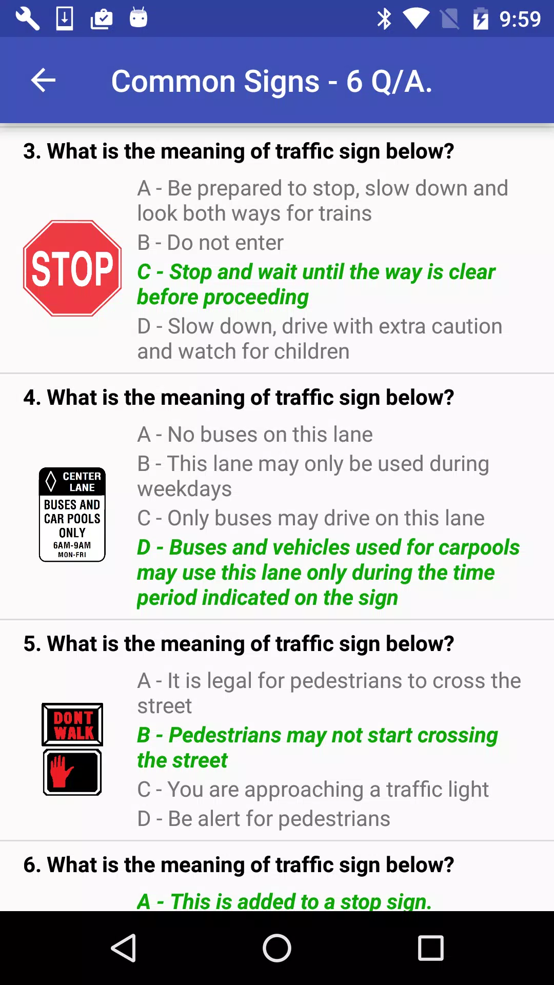 California Driving Test Practice