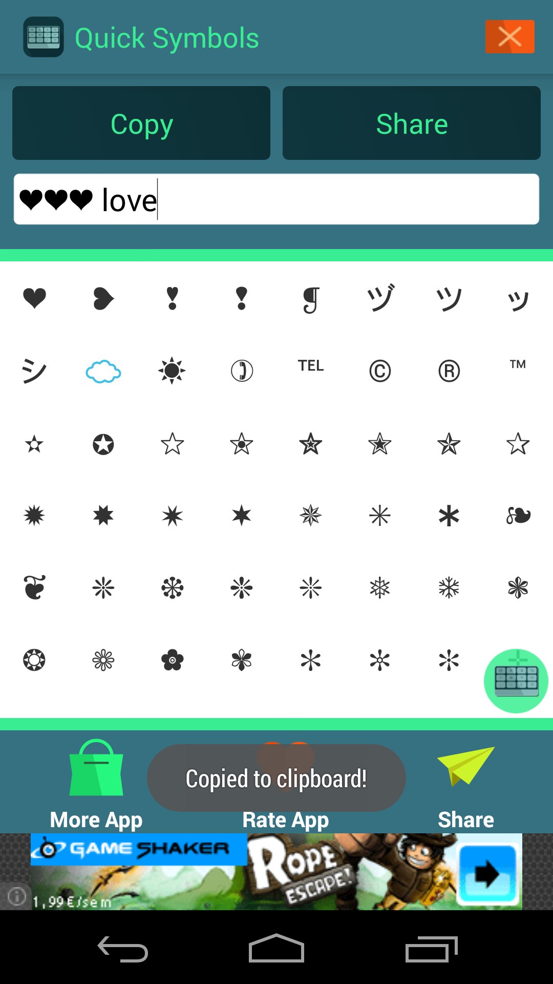 ASCII Text Symbols APK Download for Android - Latest Version